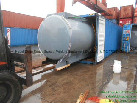 4sets Acid tank Truck upper tank body steel lined LDPE -plastic lining ...