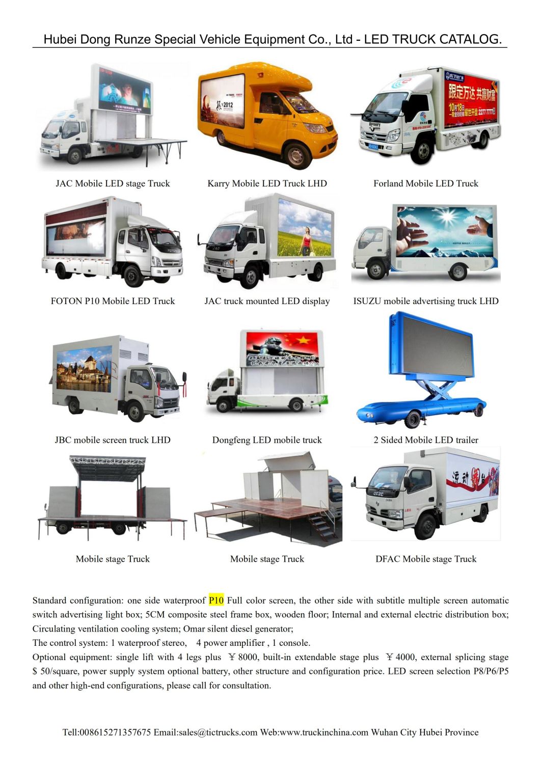 Wholesale Foton LED Advertisement Truck with LED Board (P4 P5 P6 ...