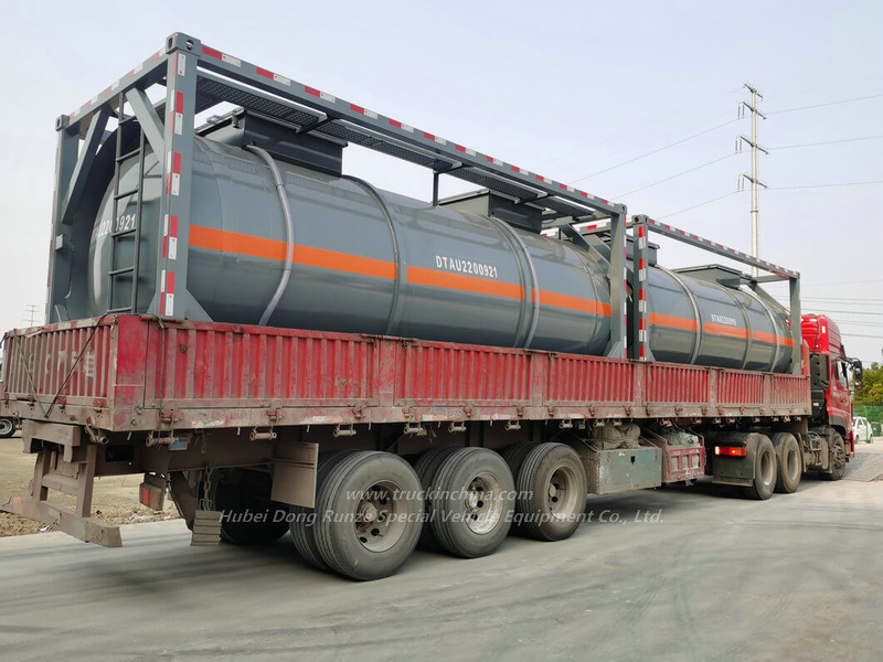 Wholesale Iso 20FT HF HCl Acid Container Tank Lined PE 16mm 20KL in ...