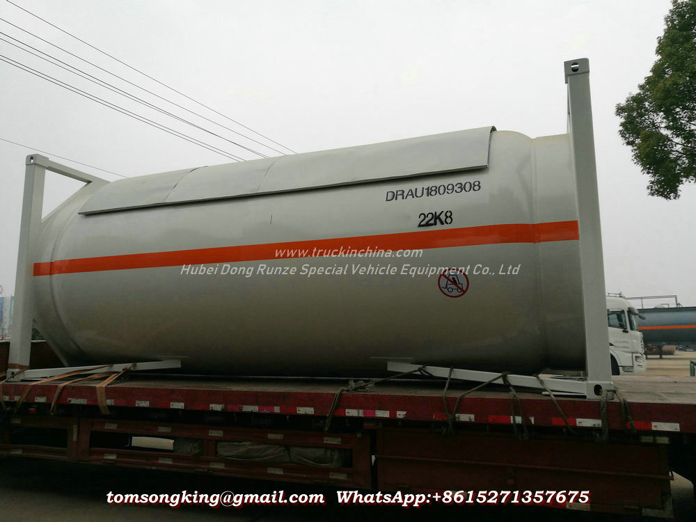 20FT Pressure Tank Container for Liquid Ammonia Un1005 Liquid Nh3 ...