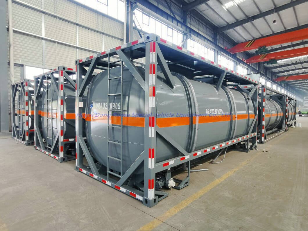 10 Units 21KL 20FT ISO Steel Lined PE Hydrochloric Acid HCL Tank ...