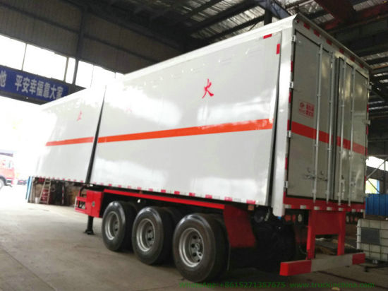Customizing 3 Axles Insulated Van Explosion-Proof Blasting Goods ...
