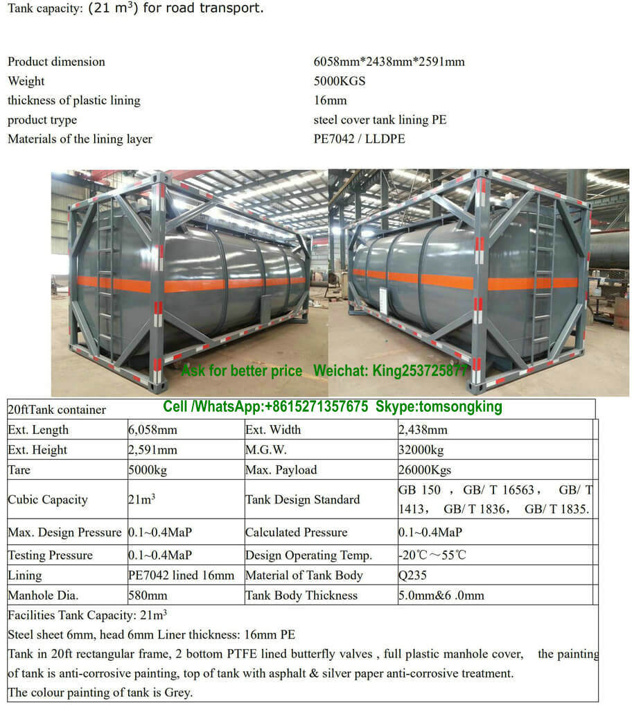 T4 ISO Heat Preservation Insulated Tank Container Bdp - Bisphenol a ...