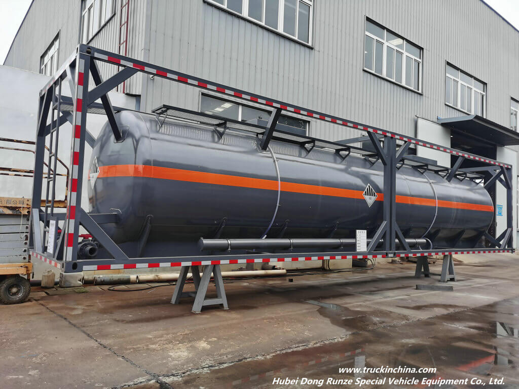 Wholesale Iso 40FT Chemical Liquid HCl Acid Container Tank Lined PE ...