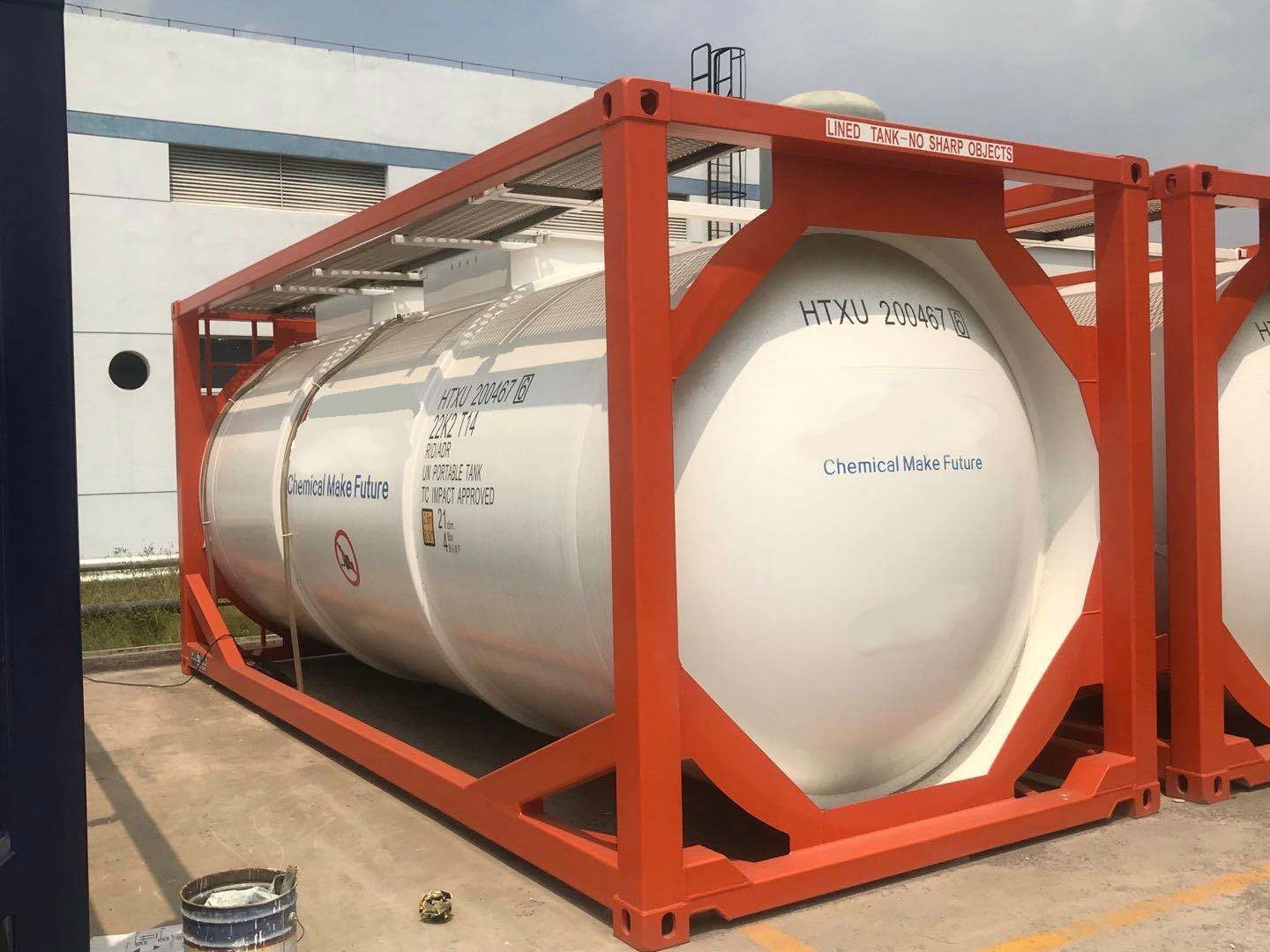Wholesale 20FT T14 Offshore Portable ISO Tank Container 21KL Lined PE ...