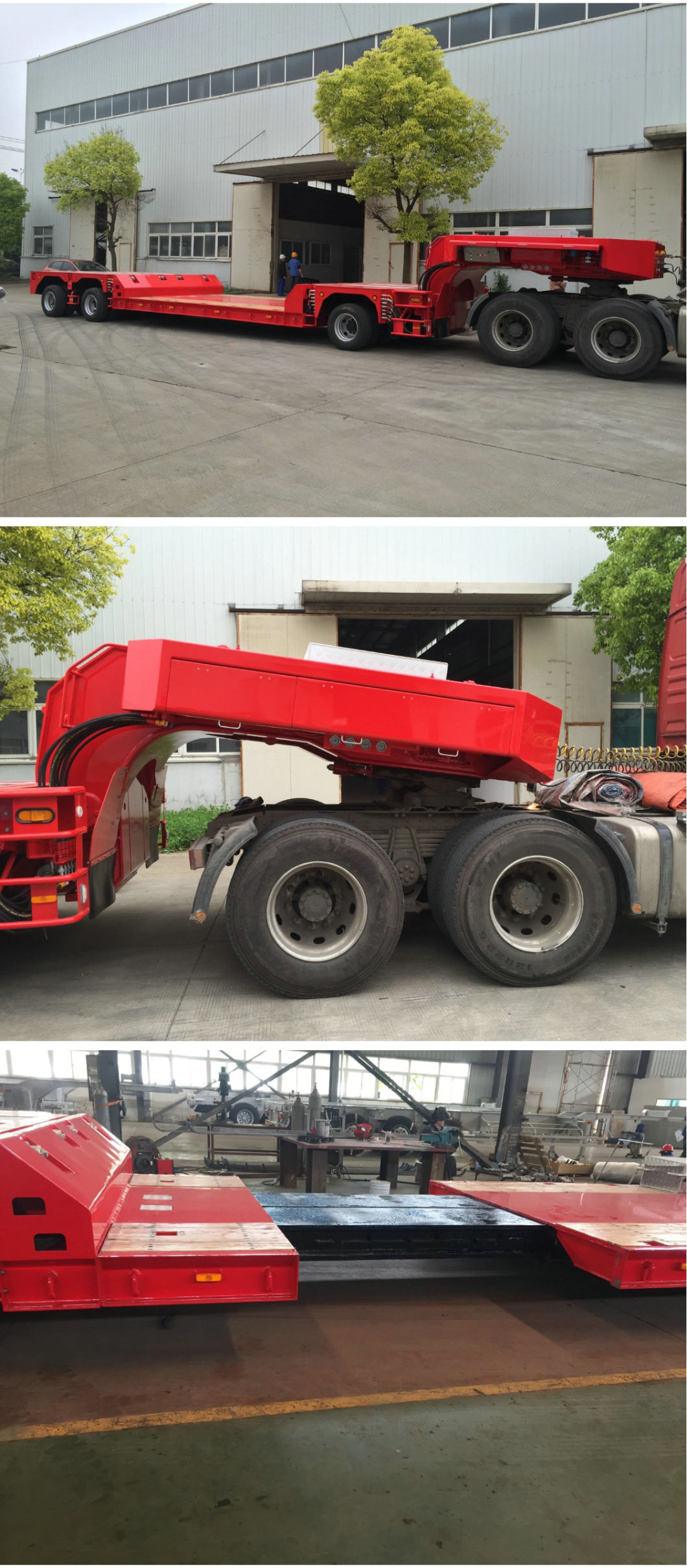 Wholesale Multi Functional Gooseneck Hydraulic Combined Lowbed Trailer ...