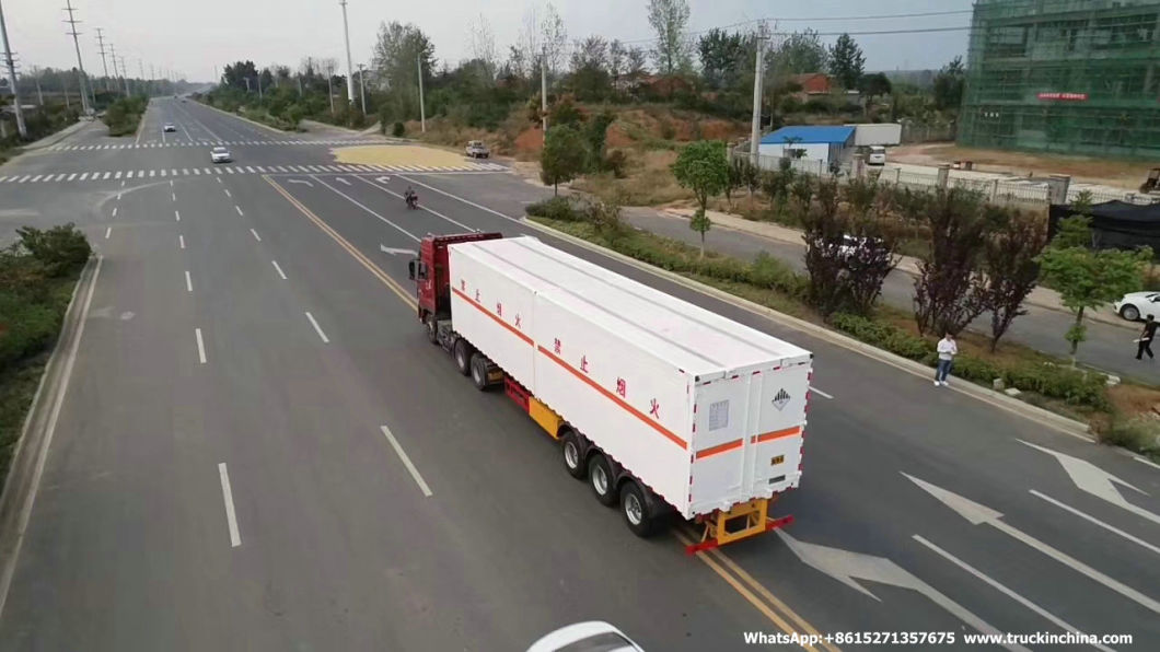 Customizing 3 Axles Insulated Van Explosion-Proof Blasting Goods ...