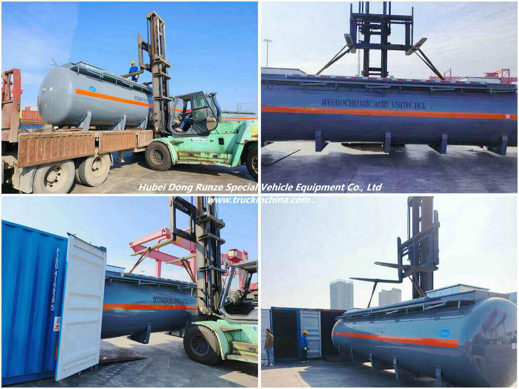 4units 20ft HCL acid tank containers 22cbm export vietnam - Hubei Dong ...