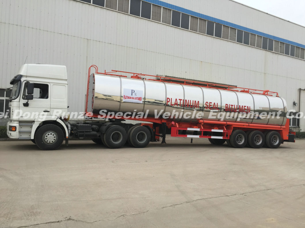 Wholesale 3 Axles Insulated Hot Bitumen Tanker Trailer 45cbm (Liquid ...