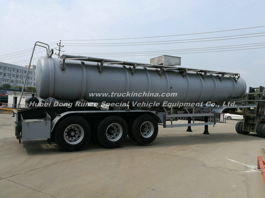 Wholesale V Shape Concentrated Sulfuric Acid Tank Trailer Loading 99.8% H2so4 Transport 40 Ton ...