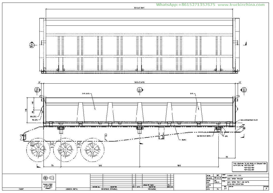Wholesale Customizing 22cbm 3 Axle Side Tipper Trailer (BPW Axles U ...