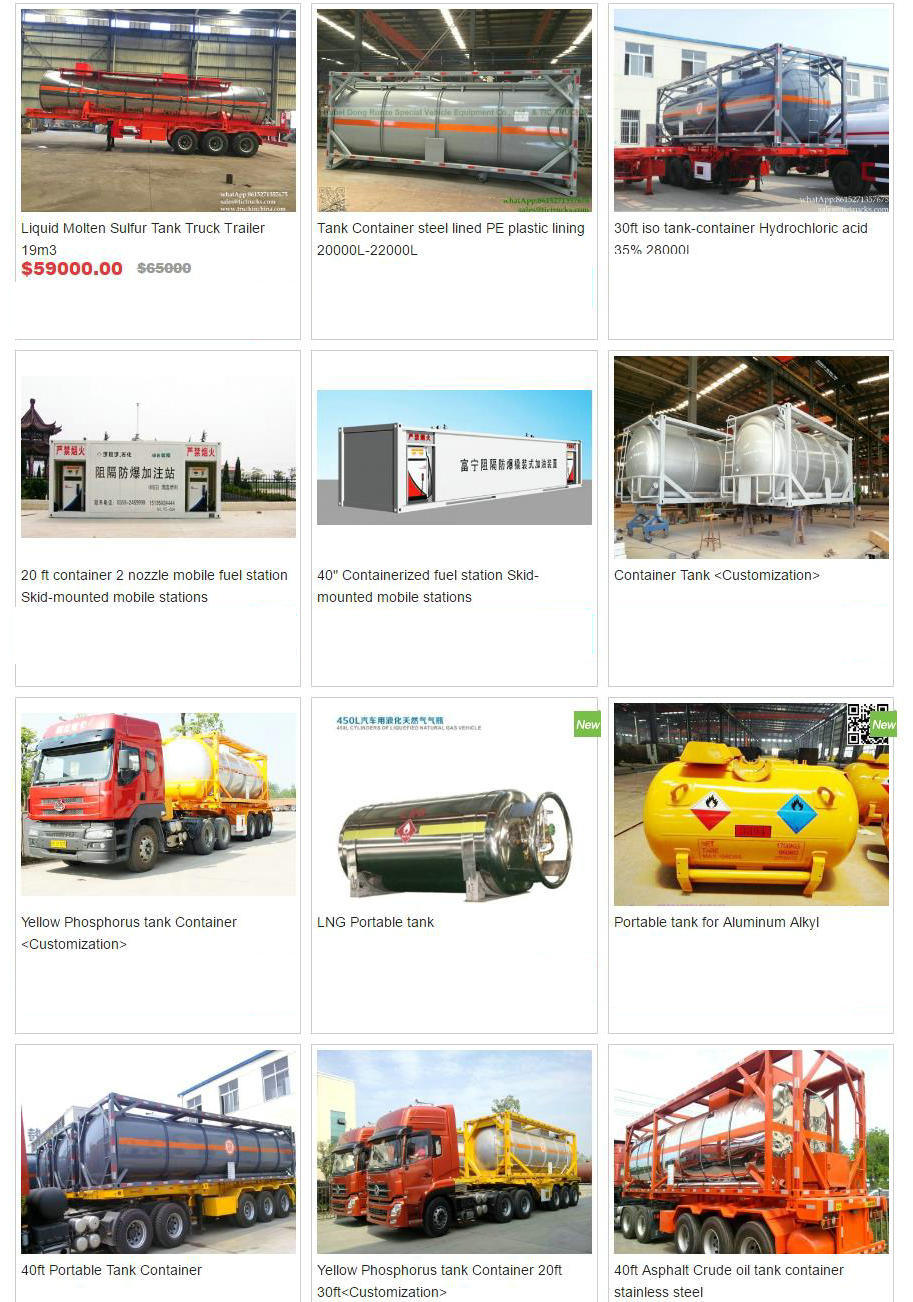 Tank Container Imo1, Imo 5 ISO Tank for Acid Fuel Gas (20, 000 Liter ...