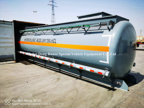 3 Units LDPE Lined Hydrochloric Acid Tank Body 25 m3 For Trailer ...