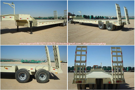 Bogie type lowboy trailer 120tone 2 lines 4 axles Features - Hubei Dong ...