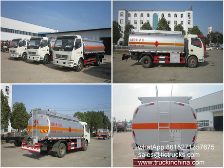 Dongfeng 4x2 Small Oil Delivery Truck Capacity 8000L - Hubei Dong Runze ...