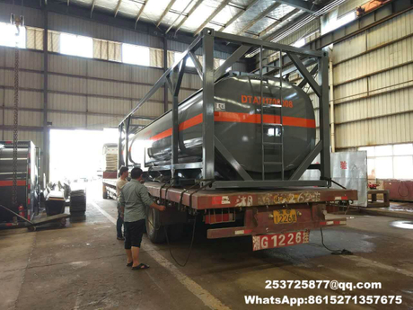 HCL ISO tank for trailer 26m3 put into container fame export to Vietnam ...