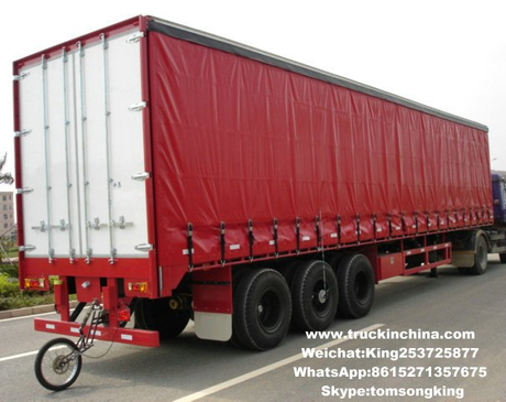 3 axles Curtain Side Trailer Features - Hubei Dong Runze Special ...