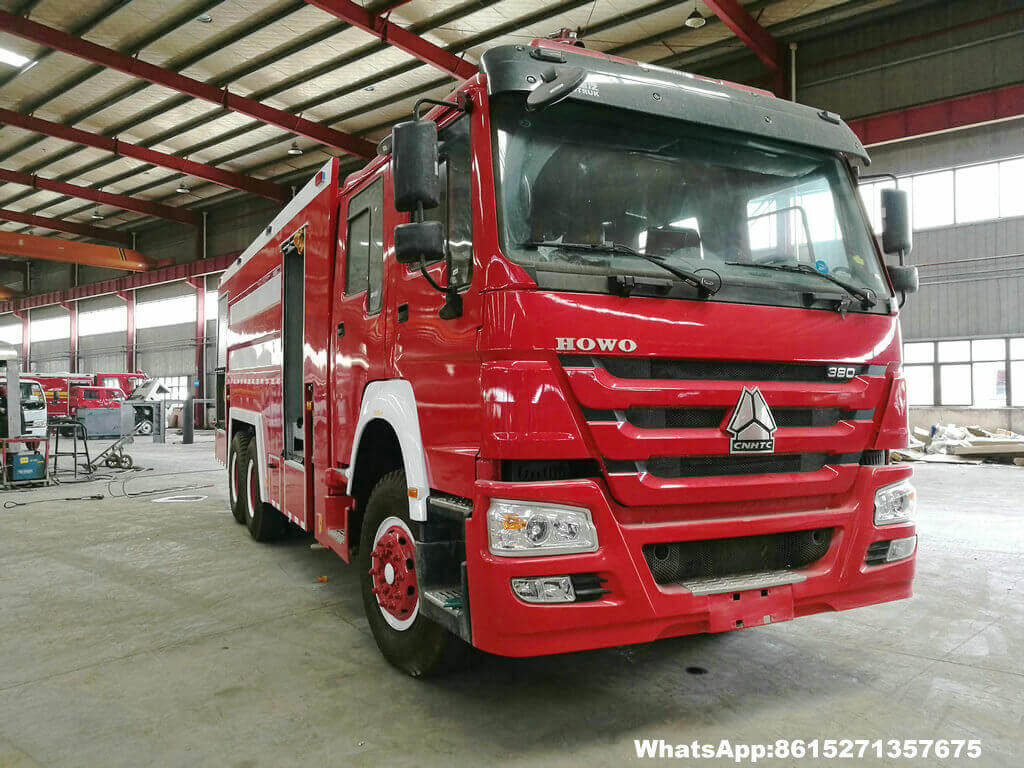 HOWO 12 Tons 6X4 Water Fire Truck Technical specifications - Hubei Dong ...